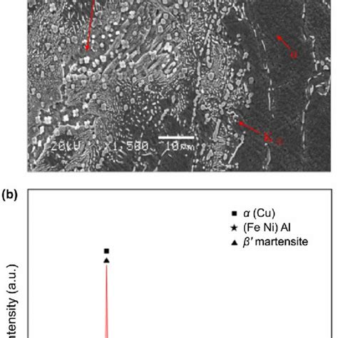 Sem Microstructure A And Xrd Pattern B Of Nab Alloy Download