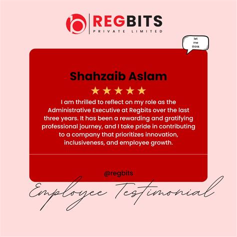 Regbits Private Limited On Linkedin Employeetestimonial