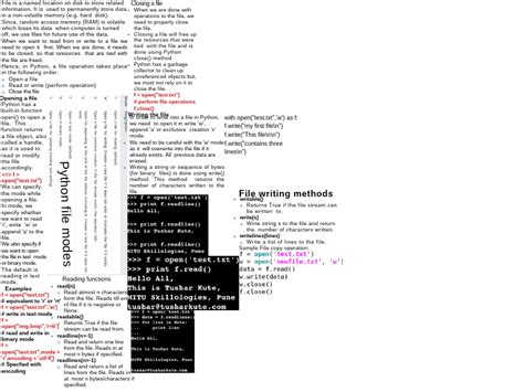 File Handling In Python Pdfpptx Pdf Computer File Text File