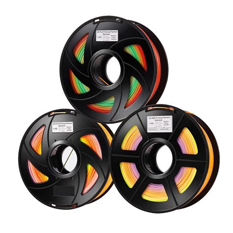 1 75mm Pla Raindow Color Gradient Filament For 3d Printer 1kg Roll 0