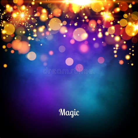 Magic Background Design Vector Magic Lights Background Stock Vector