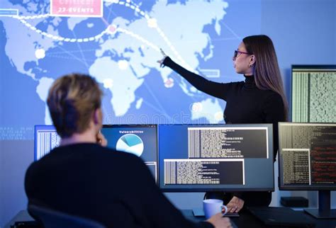 Professional Cyber Security Team Working To Prevent Security Threats Find Vulnerability And