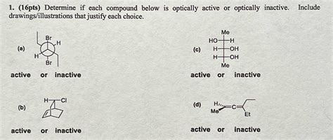 [solved] Thank You 1 16pts Determine If Each Compound Below Is