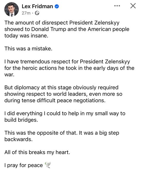 Otar “პრეზიდენტ ზელენსკის მიერ დღეს დონალდ ტრამპისა და ამერიკელი ხალხის მიმართ გამოჩენილი