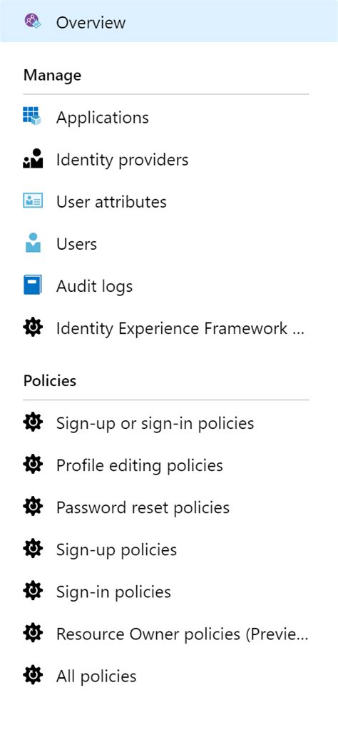 Azure Ad B2c Where Are Policies In The Azuread B2c Tenant Stack
