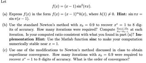 Solved f x x1 sin2 πx a Express f x in the form Chegg com