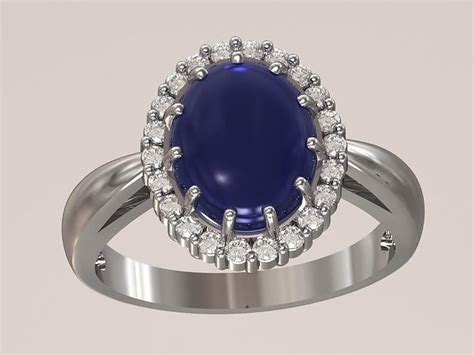 Cabochon Oval Ring 3d Model 3d Printable Cgtrader