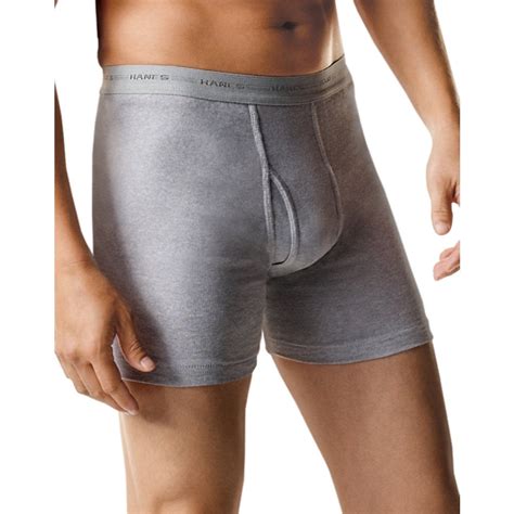 Hanes Boxer Brief With Comfort Flex Waistband Black Grey 2349b7 Black