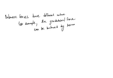 Solved Explain How Balanced Forces In A Free Body Diagram And A Force