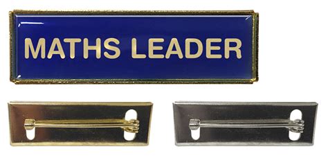 Maths Leader Rectangle Badge Prefect School Badges