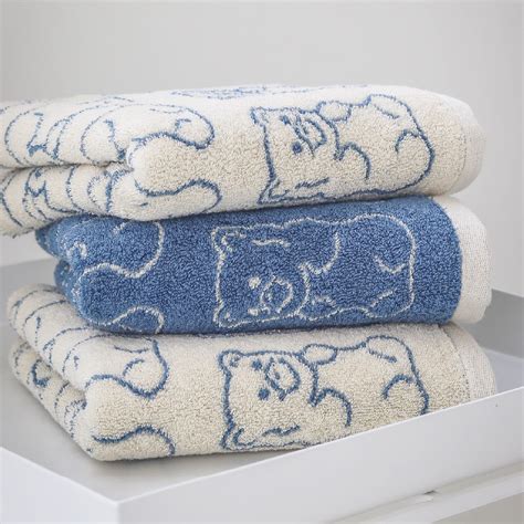Hand Towel Blue Jelly Bear Maison De Cotton