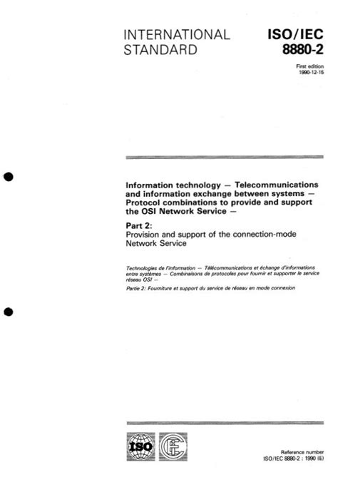 ISO IEC 8880 2 1990 Information Technology Telecommunications And Information Exchange Between