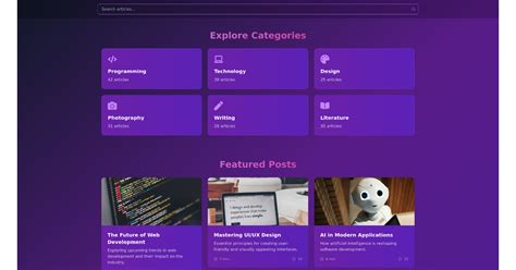 Blog Home Page Free React Tailwind Component