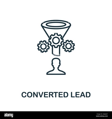 Converted Lead Outline Icon Thin Line Concept Element From Crm Icons