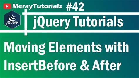 Jquery 42 Moving Elements With Insertbefore And Insertafter Jquery