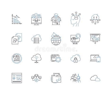 Insights And Systems Line Icons Collection Analytics Data Dashboards