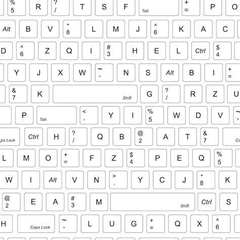 Computer Keyboard Background Seamless Vector Pattern Seamless White Illustration Buttons