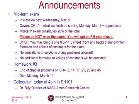 Phys 3313 Section 001 Lecture 13 Ppt Download