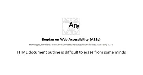 Html Document Outline Is Difficult To Erase From Some Minds Bogdan On