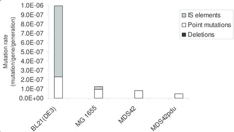 Comparison Of The Mutational Spectra Of Various Strains The Bar Graph