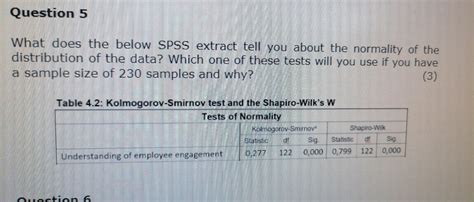 Solved Question 5what Does The Below Spss Extract Tell You