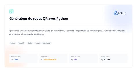 Créer Un Générateur De Codes Qr Avec Python Labex
