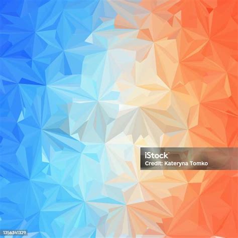 파란색과 주황색 추상 벡터 배경입니다 삼각형 패턴 기하학적 디자인 Eps 10 0명에 대한 스톡 벡터 아트 및 기타 이미지 0명 가리기 건강관리와 의술 Istock