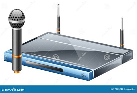 Set Wireless Microphone Antenna Processor With Microcircuits Cpu