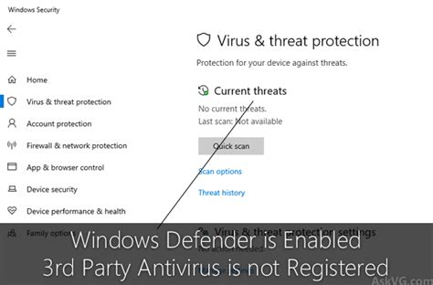 [fix] Security Center Doesnt Register 3rd Party Antivirus In Windows 10 Windows Defender Keeps