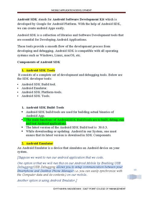 Android SDK Android SDK Stands For Android Software Development Kit Which Is Developed By