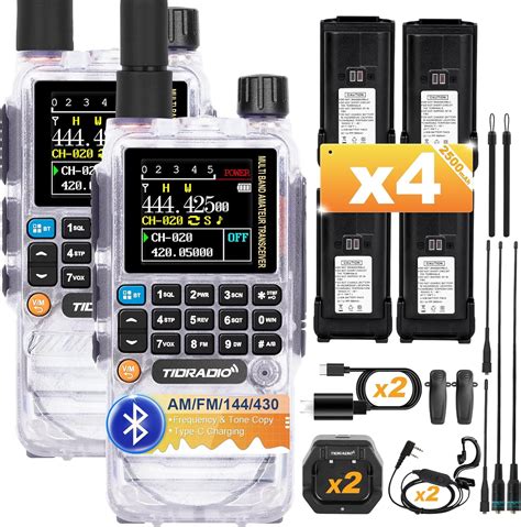 Amazon Com TIDRADIO TD H GMRS Radio Type C Wireless Programming Batteries Bands Long