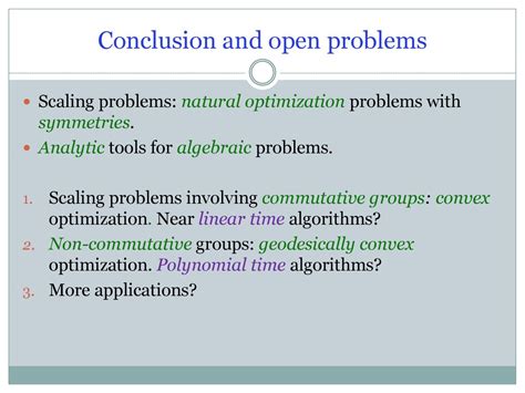 Panorama Of Scaling Problems And Algorithms Ppt Download