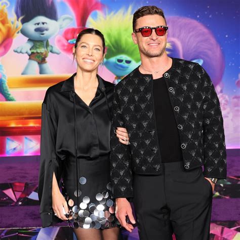 Justin Timberlake Jessica Biel And Nsync Step Out At Trolls Band