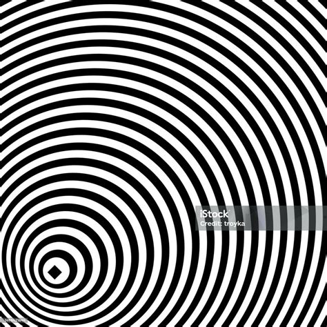 Abstract Geometric Concentric Rings Pattern Circle Lines Textured Background Stock Illustration