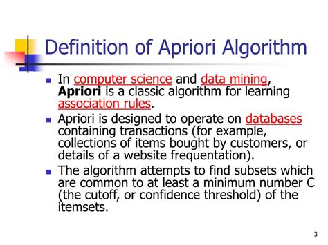 PPT Apriori Algorithm Review For Finals PowerPoint Presentation