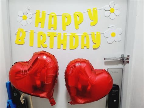 남편 생일 현관문이벤트 하트풍선 네이버 블로그