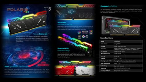 Geil Unveils Ddr5 8000 Memory Kits Polaris With Rgb And Evo V With Active Cooling Tech