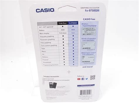 Casio Fx 9750giii Graphing Calculator Black Python