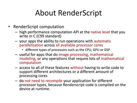 Android Renderscript Pptx Web Development Internet