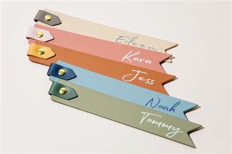 Personalized Leather Bookmark W Loop Design 3 Custom Reading