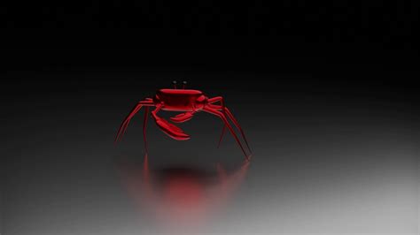 Moving 3d Crab Design 3d Model Of Moving Colored Crab On Isolated