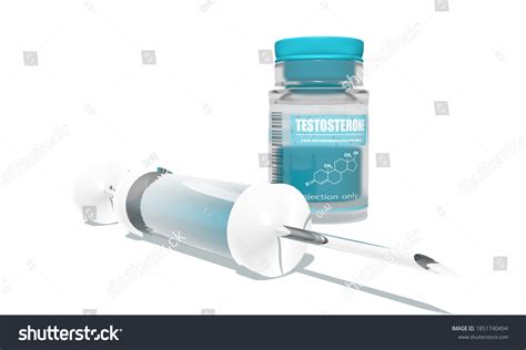 Testosterone Injection Vial Syringe Over White Stock Illustration 1851740494 Shutterstock