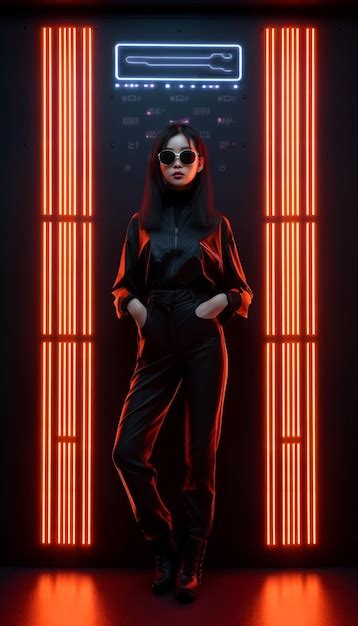 Premium Ai Image Kpop Starlet Posing In Stylish Bold Makeup Look Beautiful Asian Model Posing