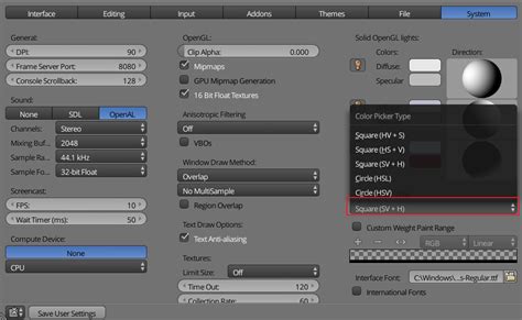 Interface Color Picker Default Behavior Blender Stack Exchange
