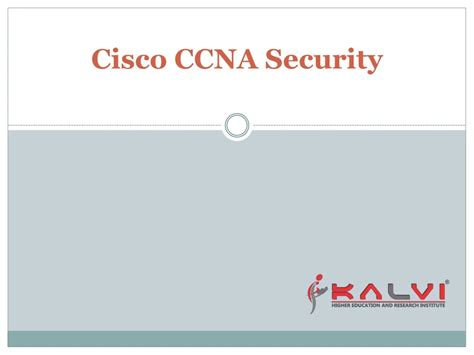 PPT Cisco CCNA Security PowerPoint Presentation Free Download ID