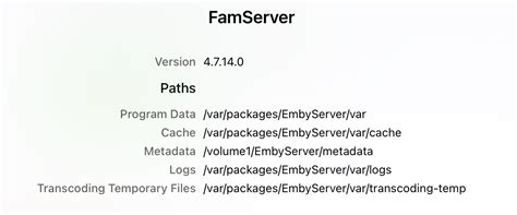Trying To Move Emby System Folder Paths To A Shared Folder On My NAS Synology Emby Community