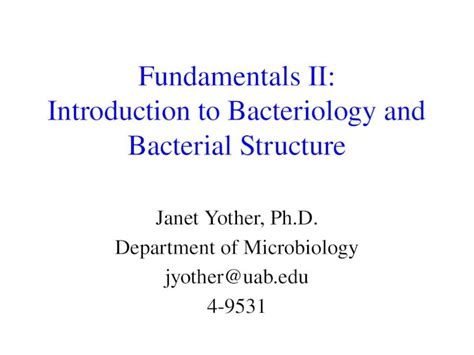 Pptx Fundamentals Ii Introduction To Bacteriology And Bacterial
