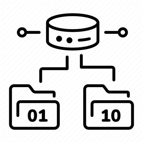 Data Classification Server Folders Data Categorization Data Organization Data Structure Icon