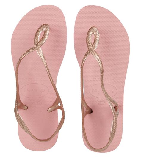 Havaianas Luna Separator Flip Flops Trendy Toe Separators With Logo Embossing Pink