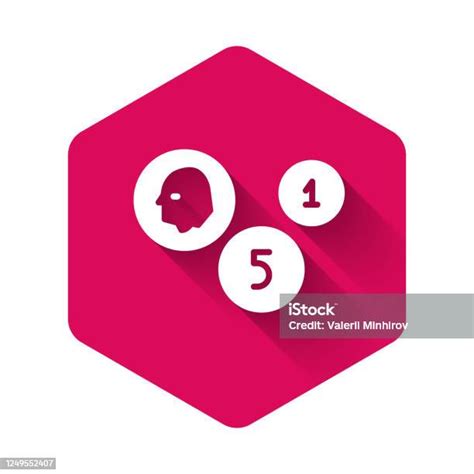 긴 그림자로 고립 된 화이트 코인 머니 아이콘 은행 통화 기호 현금 기호 핑크 육각형 버튼 벡터 일러스트레이션 0명에 대한 스톡 벡터 아트 및 기타 이미지 Istock